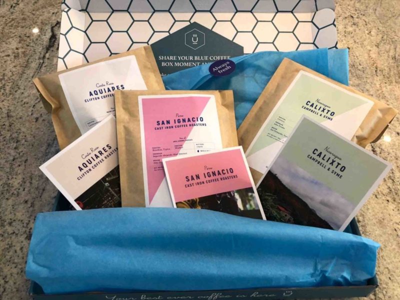 Blue Coffee Box Subscription delivered to your door - Like Love Do