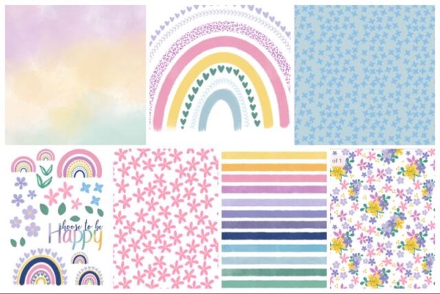 Spring Scrapbooking Papers - Like Love Do