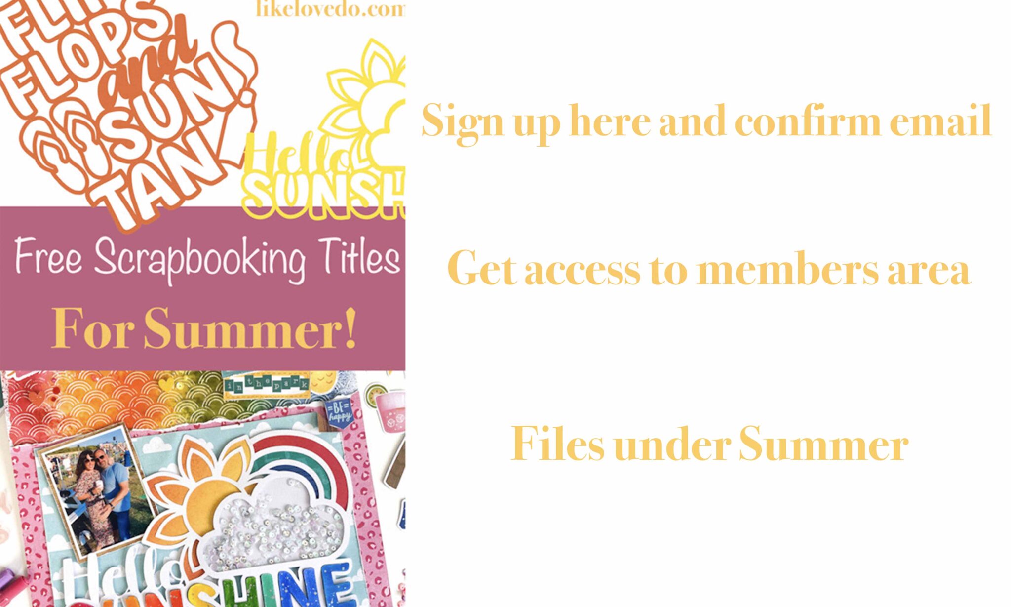 Summer Titles Cut Files - Like Love Do