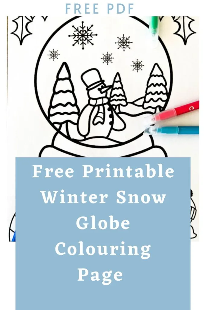 Free Winter Snow Globe Colouring Page - Like Love Do