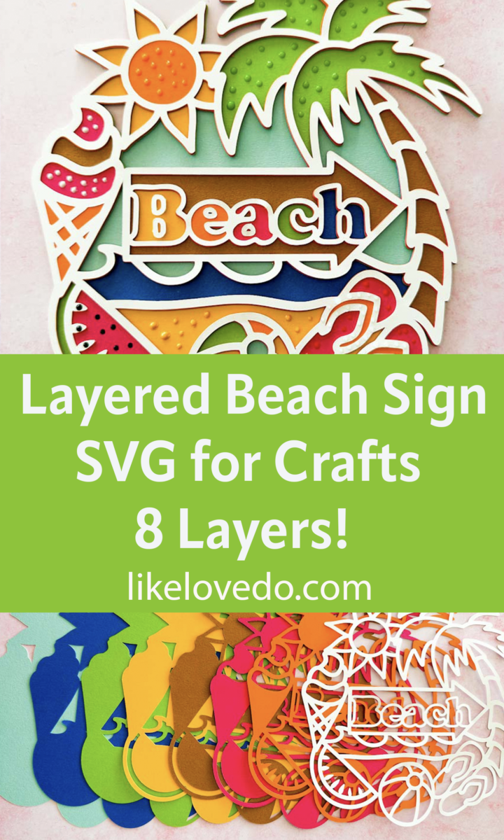 Layered Beach Wreath SVG - Like Love Do