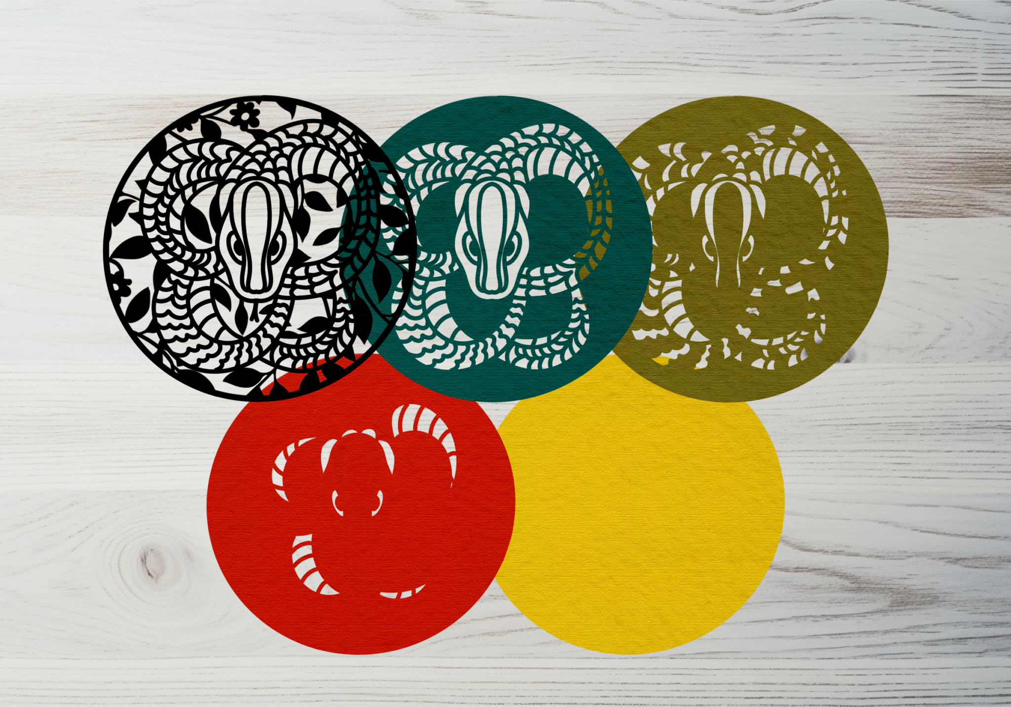 Chinese New Year of the Snake Layered SVG - Like Love Do